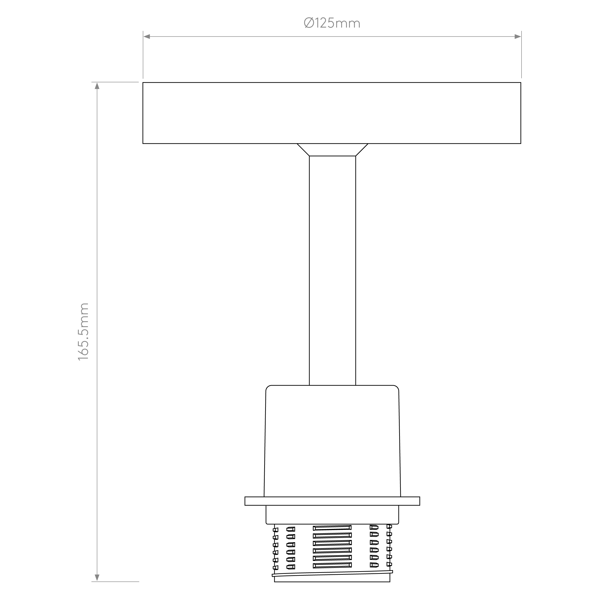 Astro Semi Flush White Ceiling Light Unit | L4L
