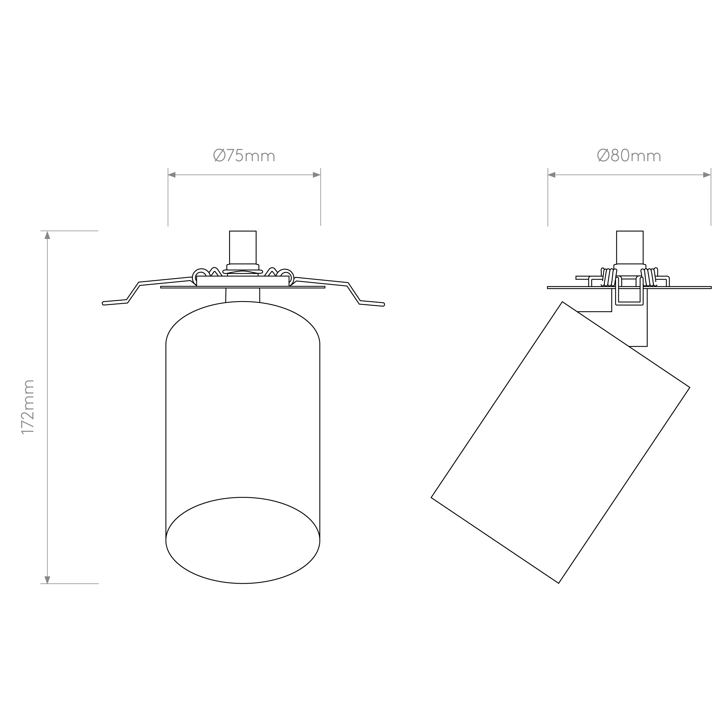 Astro Can 75 Single Recessed Matt White 14.7W LED Spotlight | L4L
