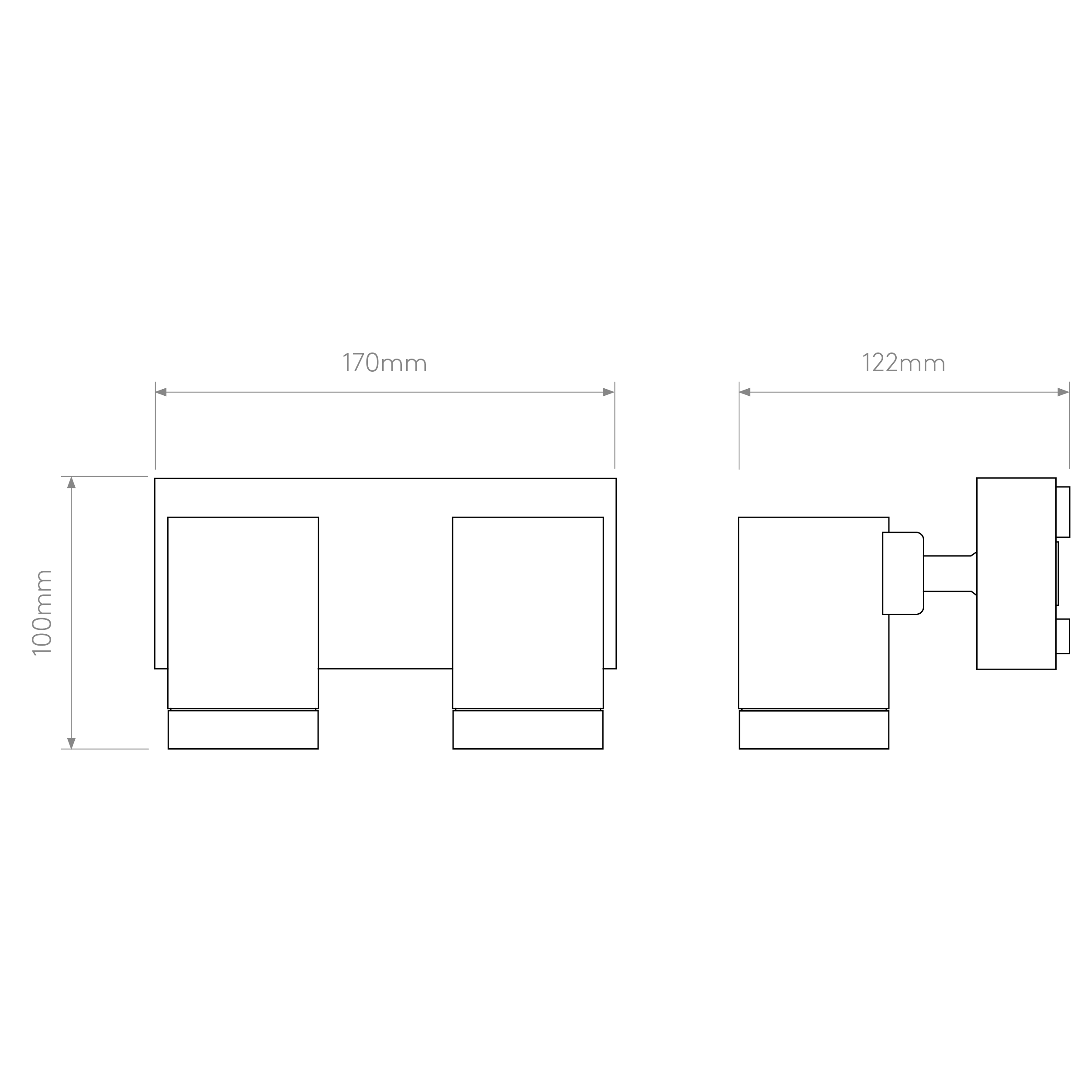 Astro Bayville Twin Textured White Outdoor LED Spotlight (1401001) | L4L