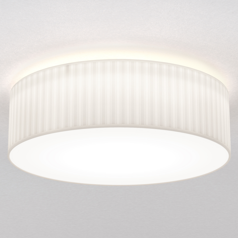 Astro Cambria 580 Ceiling Light with Pleated White Shade | L4L