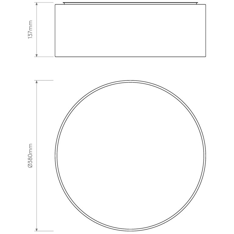 Astro Cambria 380 Ceiling Light with White Shade | L4L