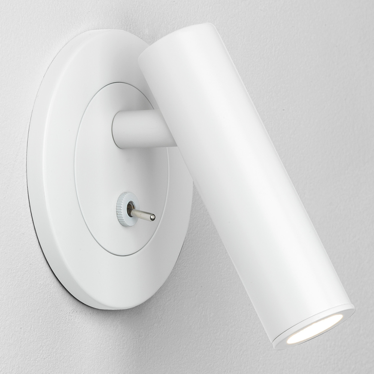Astro Enna Recess Switched Matt White LED Wall Reading Light | L4L