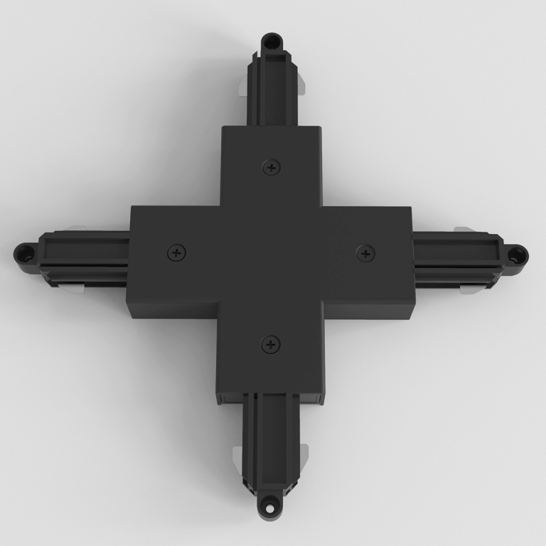 Astro Matt Black Track Lighting X Connector | L4L