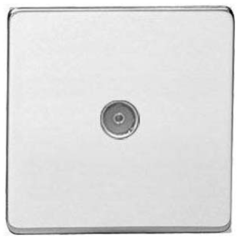 Heritage Brass Studio Polished Chrome 1 Gang Non-Isolated TV Coaxial ...