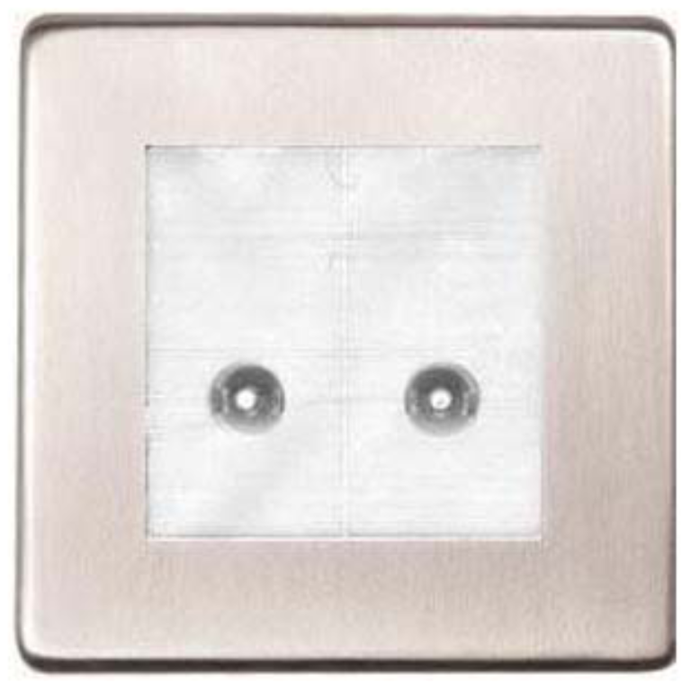 Heritage Brass Studio Satin Nickel 2 Gang TV Coaxial Socket with White ...