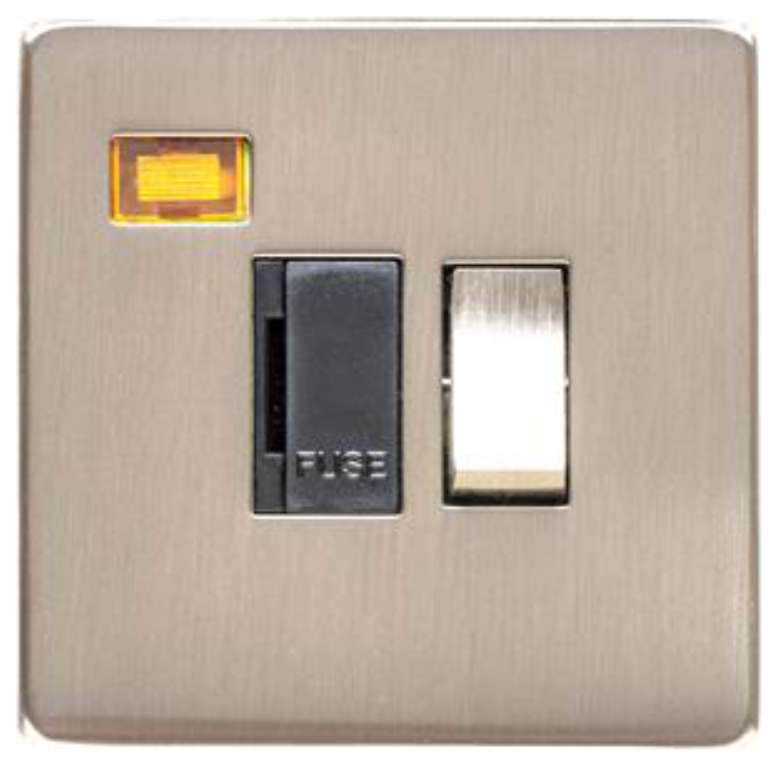 Heritage Brass Studio Satin Nickel 13A Switched Spur and Neon with ...