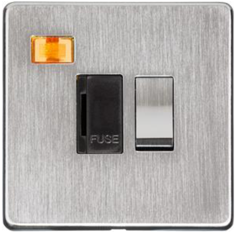 Heritage Brass Studio Satin Chrome 13A Switched Spur and Neon with ...