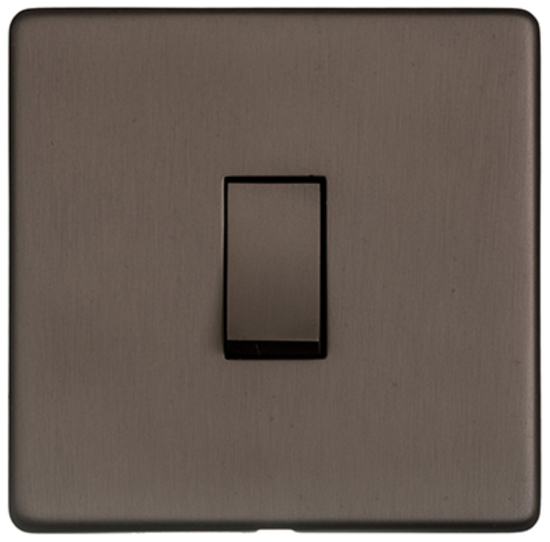 Heritage Brass Studio Matt Bronze 1 Gang 10A Switch with Matt Bronze ...