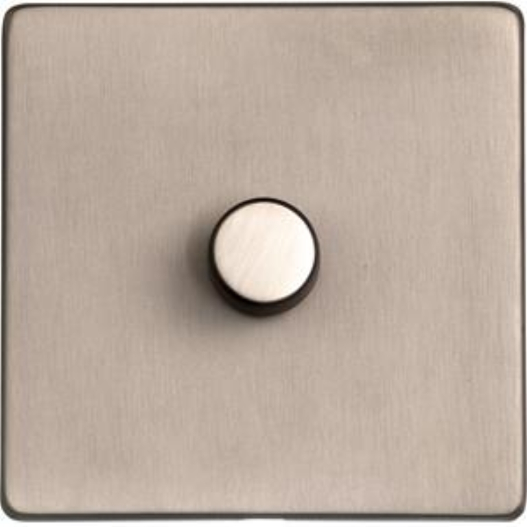 Heritage Brass Studio Aged Pewter 1 Gang 250W Dimmer with Aged Pewter ...