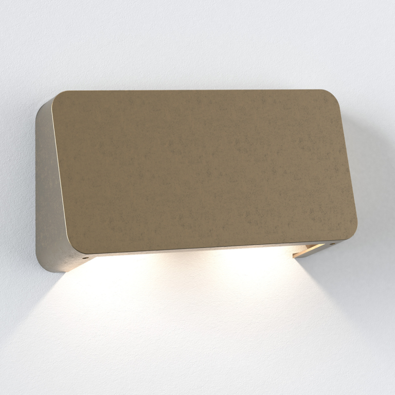 Astro Incline Twin Solid Brass Outdoor Wall Light | L4L