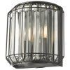 Dar Lighting NAE0922 Naeva 2 Light Wall Light Matt Black Glass | L4L