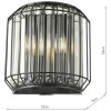 Dar Lighting NAE0922 Naeva 2 Light Wall Light Matt Black Glass | L4L