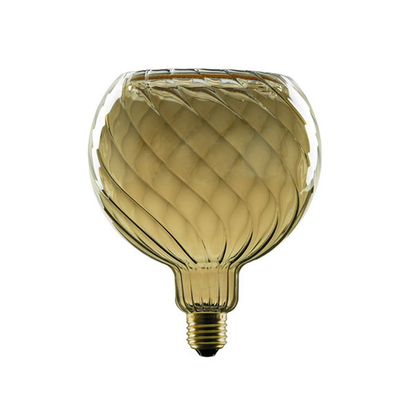 Segula Floating Line 6W 1900K Dimmable E27 Twisted Smokey Grey Globe ...