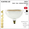 Segula Floating Line 6.2W 2000-2700K Dimmable E27 Clear Bowl LED Bulb | L4L