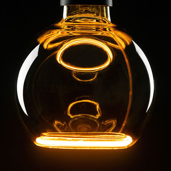 Segula Floating Line 6W 1900K Dimmable E27 Smokey Grey Globe 125 LED ...