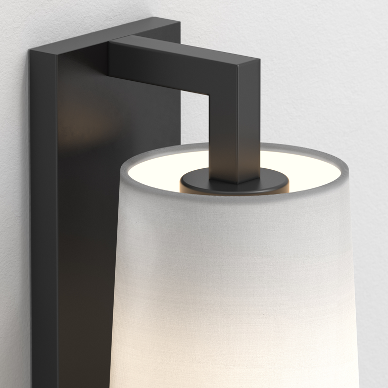 Astro Lago 280 Matt Black Bathroom Wall Light | L4L