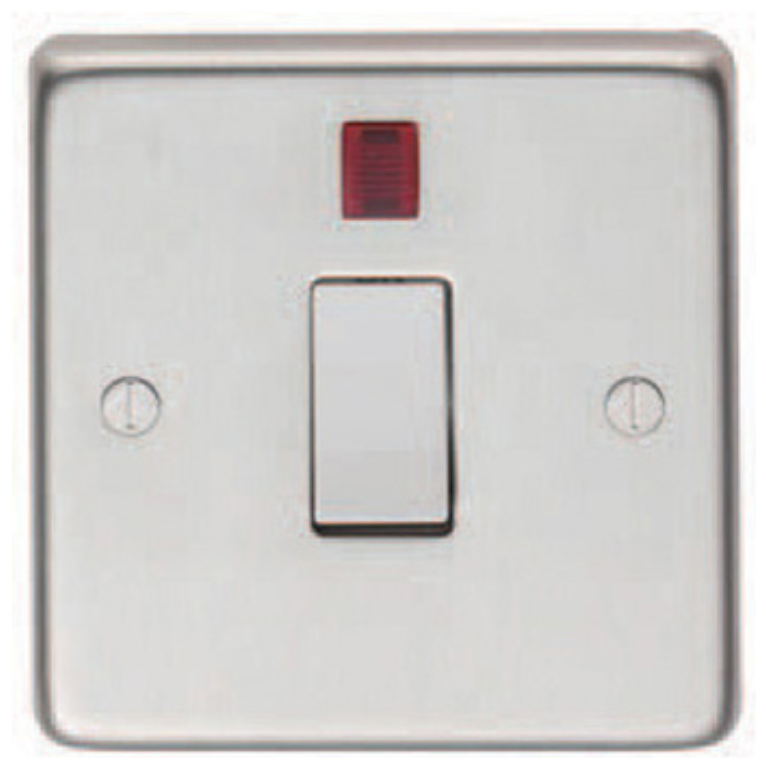 Eurolite Stainless Steel Satin Stainless 1 Gang 20amp DP Switch and ...