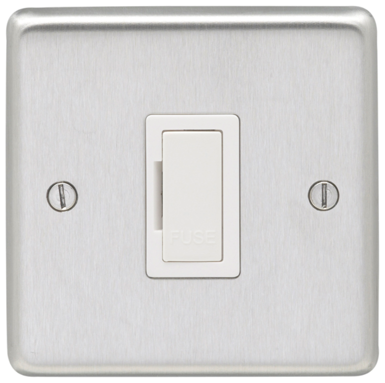 Eurolite Stainless Steel Satin Stainless 13A Unswitched Fused Spur with ...