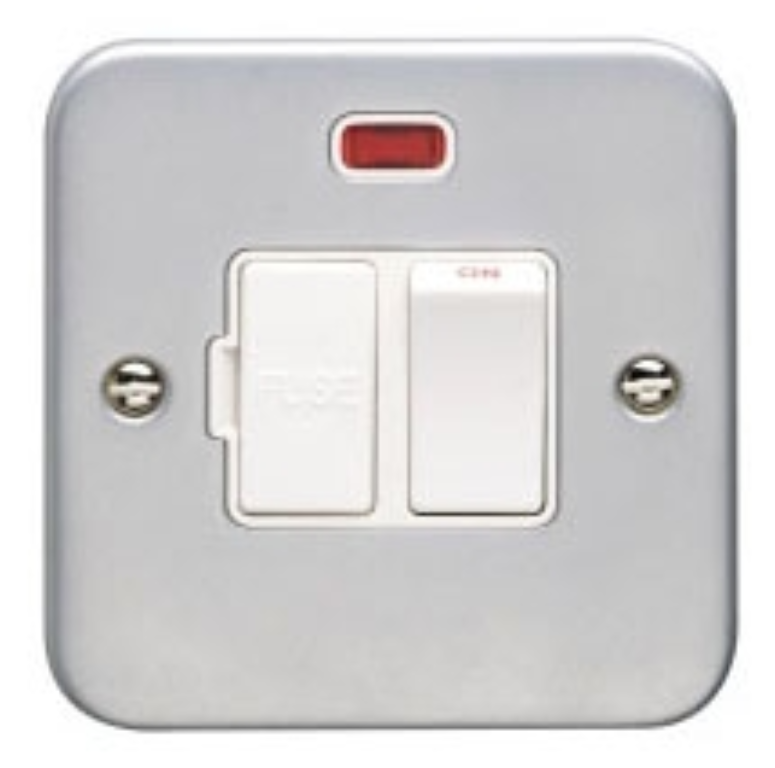 Eurolite Utility Metal Clad 13A Switched Fused Spur with Neon | L4L