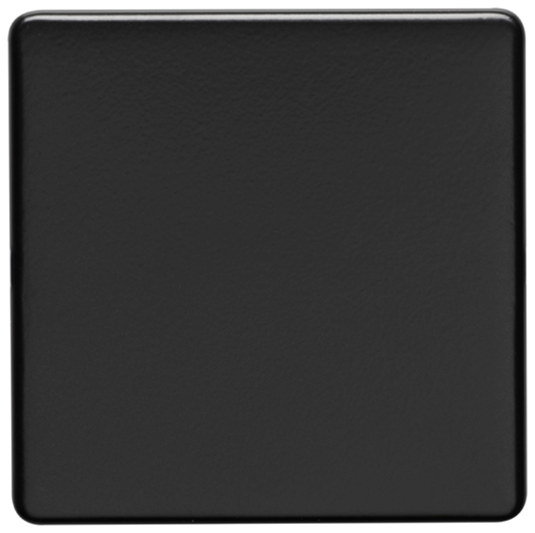 Eurolite Concealed 3mm Matt Black 1 Gang Blank Plate | L4L
