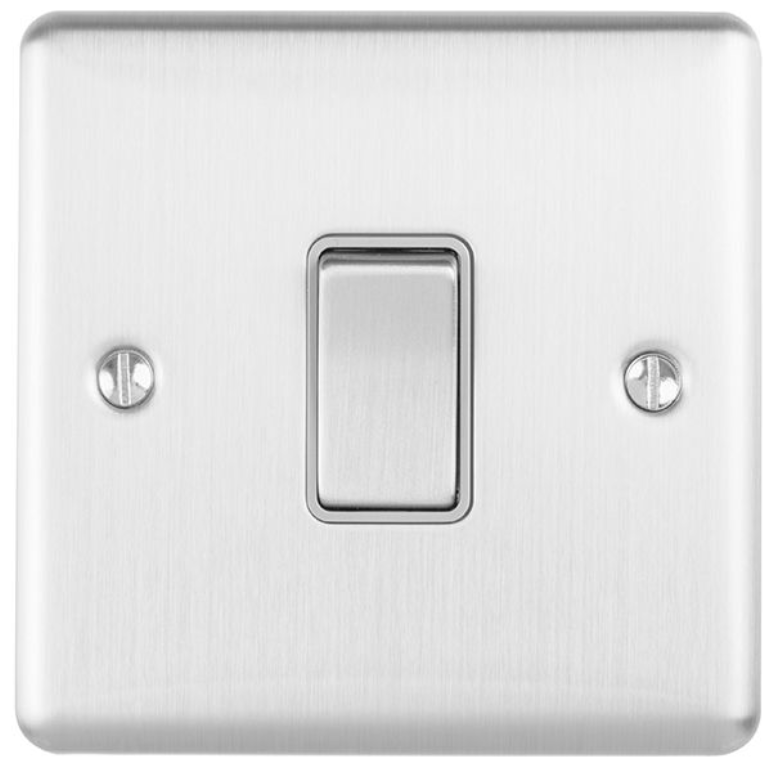 Eurolite Enhance Satin Stainless Steel 1 Gang 10A Intermediate Switch ...