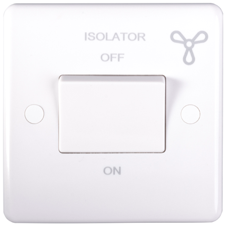 Eurolite Enhance White 10A Fan Isolator Switch | L4L