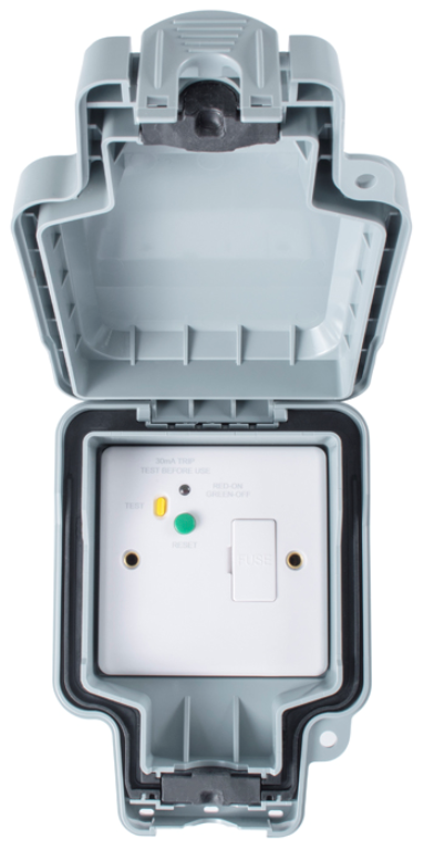 Eurolite Utility Euroseal IP66 13A Unswitched Lockable RCD Fused Spur ...