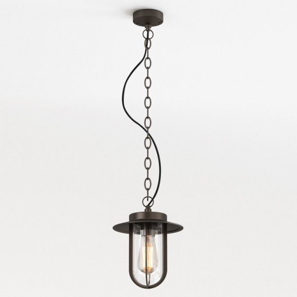 Astro Thurso Coastal Oval Natural Brass Outdoor Wall Light | L4L