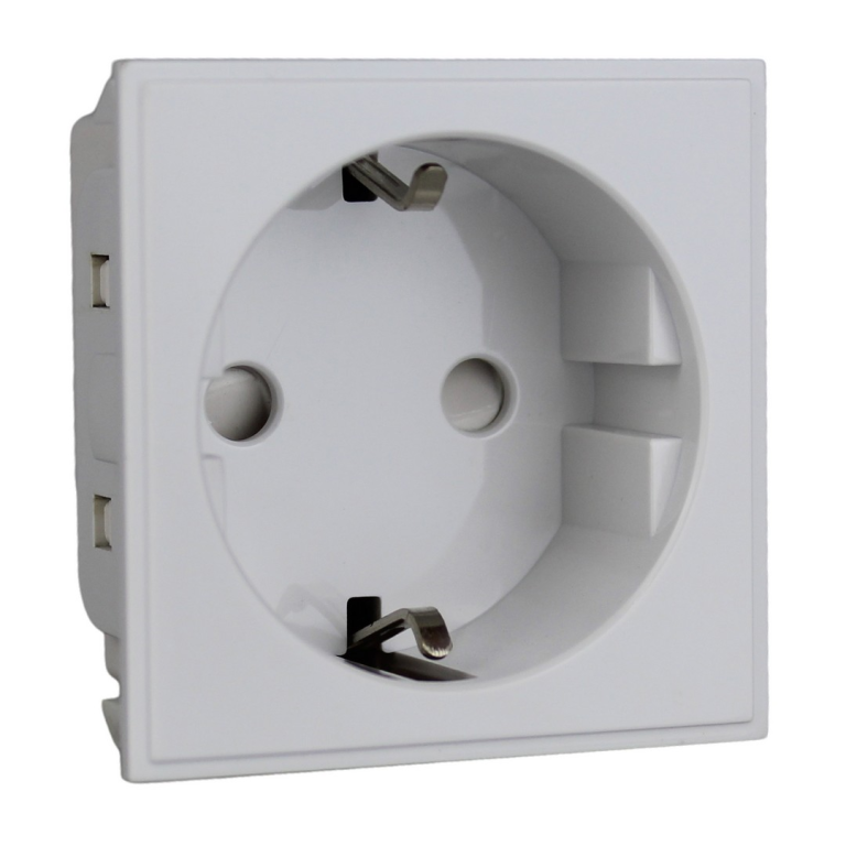 Varilight DataGrid White 50x50mm 16A Euro Socket Schuko Module | L4L