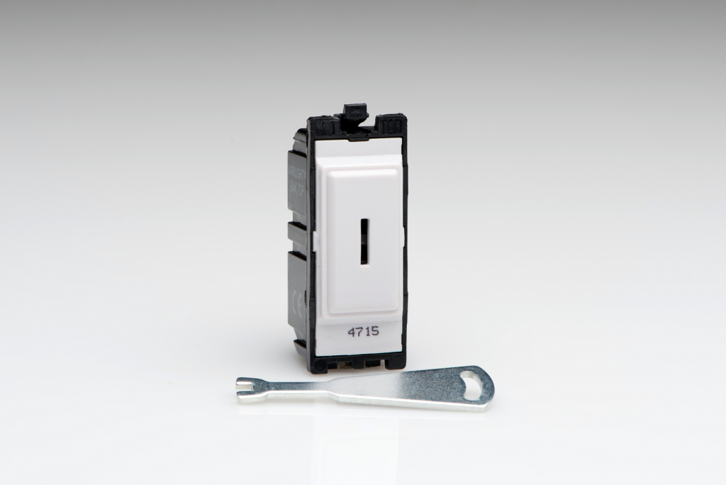 Varilight PowerGrid White 20A 2 Way Key Switch Module | L4L