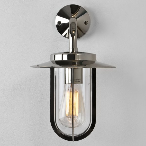 Astro Thurso Coastal Oval Natural Brass Outdoor Wall Light | L4L