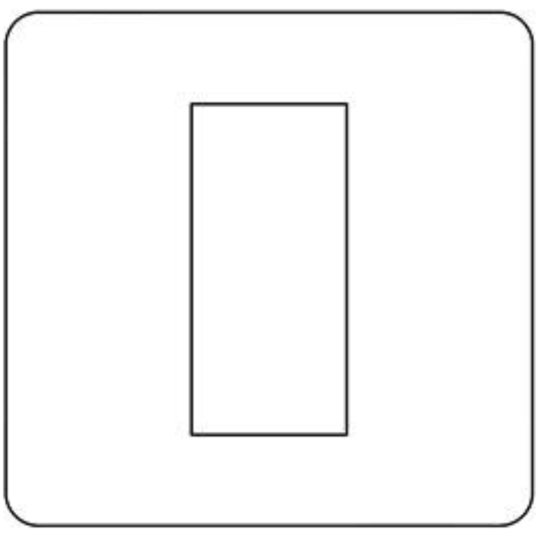 Heritage Brass 1 Module Plate with Grid | L4L