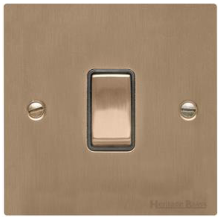Heritage Brass Elite Flat Plate Antique Brass 1 Gang Intermediate ...