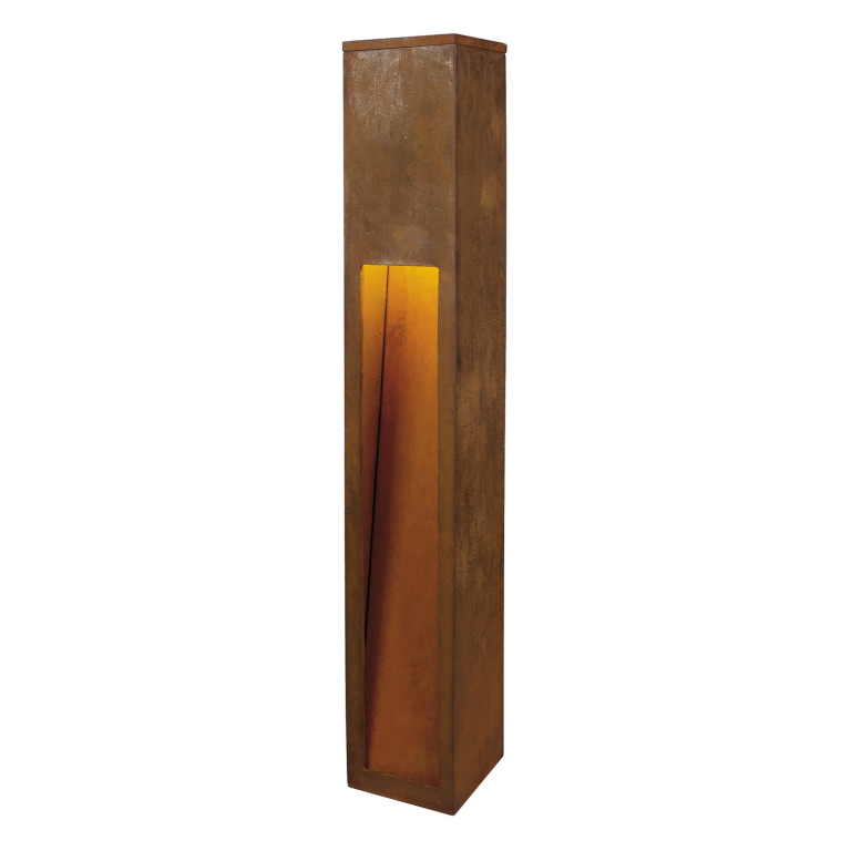 SLV 229411 Rusted Iron Rusty Slot 80 Outdoor Bollard Light | L4L