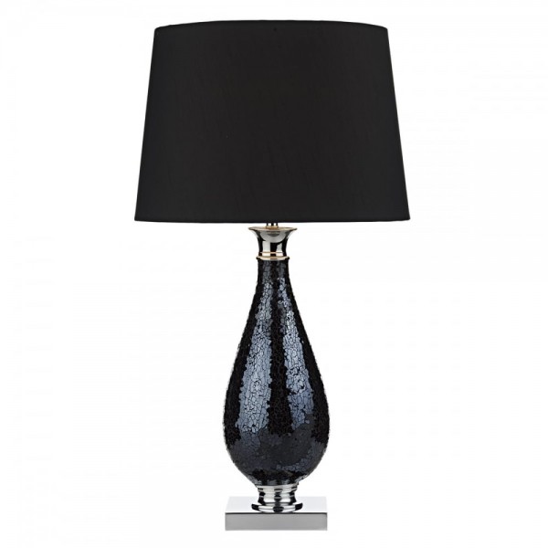 Dar Lighting HOG4222 Hogan Table Lamp Black Mosaic complete with Shade ...