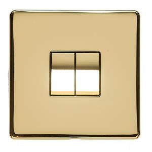 Heritage Brass Studio 2 Gang 10A 2 Way Switch (Y01.210.PB) at L4L
