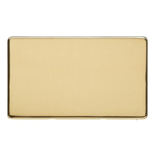 Heritage Brass Studio Polished Brass Double Blank Plate (Y01.232) at L4L
