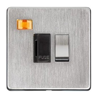 Heritage Brass Studio Satin Chrome 13A Switched Spur and Neon with ...