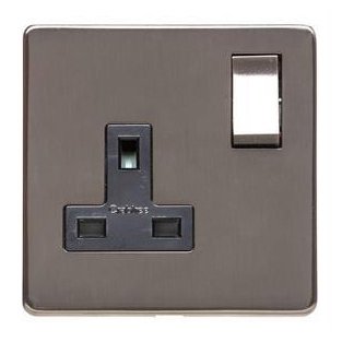 Heritage Brass Studio Polished Bronze 13A Single Socket with Polished ...