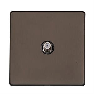 Heritage Brass 1 Gang Satellite Socket (Y09.225.BK) L4L