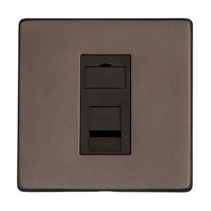 Heritage Brass 1 Gang RJ45 Telephone/Data Sockets(Y09.268.BK-RJ45) L4L