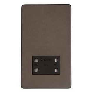 Heritage Brass Studio Matt Bronze 110/240V Dual Voltage Shaver Socket ...
