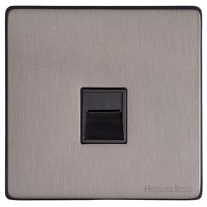 Heritage Brass Vintage Satin Black Nickel 1 Gang Master Telephone ...