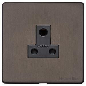 Heritage Brass Vintage Matt Bronze 5A Round 3 Pin Socket with Black ...