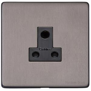 Heritage Brass Vintage Satin Black Nickel 5A Round 3 Pin Socket with ...