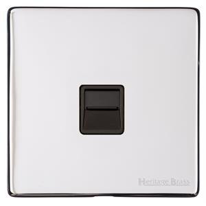 Heritage Brass Vintage Polished Chrome 1 Gang Secondary Telephone ...