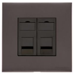 Heritage Brass Windsor Matt Bronze 2 Gang Secondary Telephone Socket ...