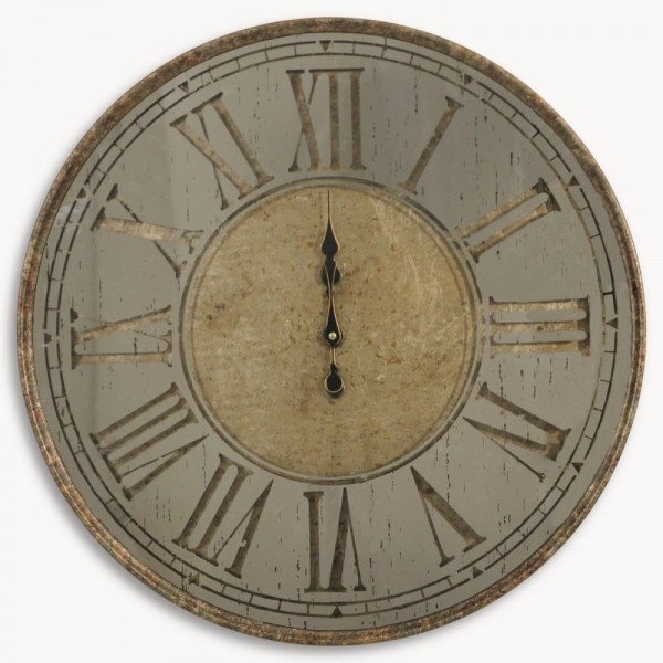 One World Trading PM7002 Waltham Mirrored Wall Clock | L4L