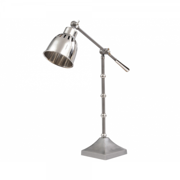 The Libra Company 700446 Miro Satin Grey and Nickel Table Lamp