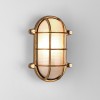 Astro Thurso Coastal Oval Natural Brass Outdoor Wall Light | L4L